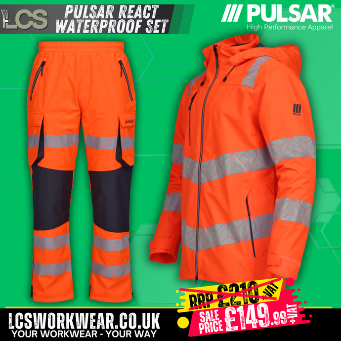 Pulsar REACT Hi Vis Waterproof Rain Set in Orange – LCS WORKWEAR