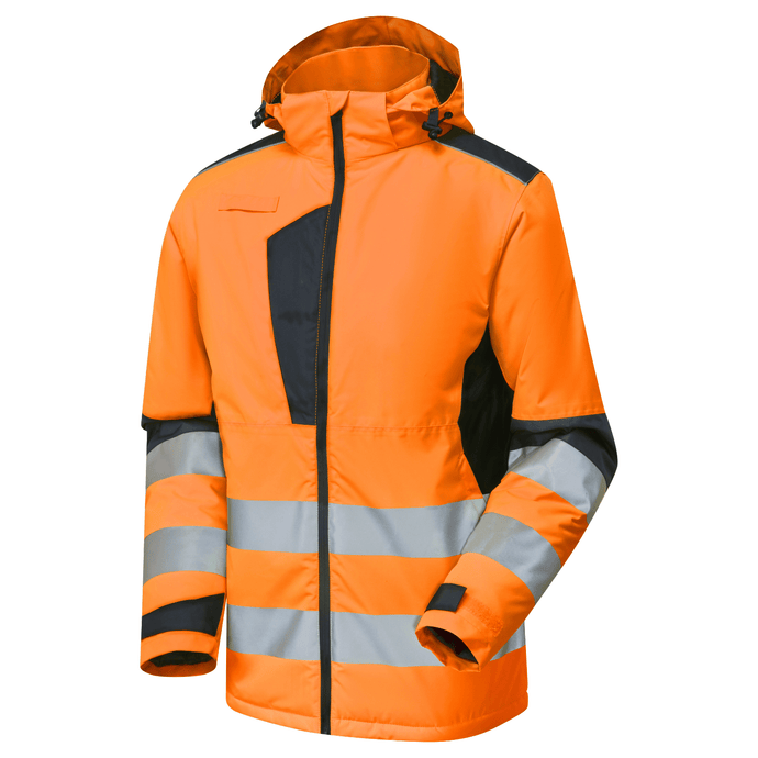 Supertouch System Hi Vis Eco Thermal Waterproof Orange/Navy Jacket ...